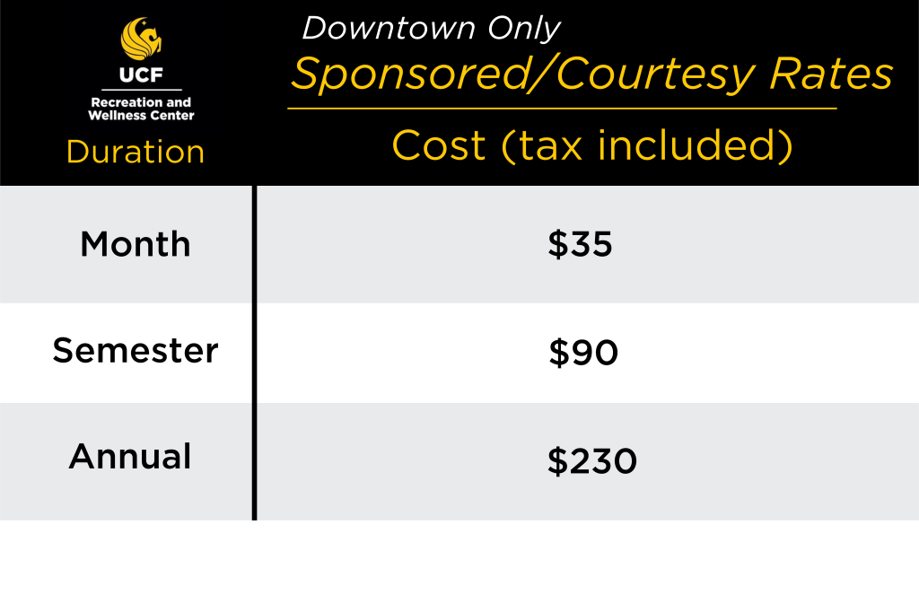 Memberships • Recreation and Wellness Center • UCF
